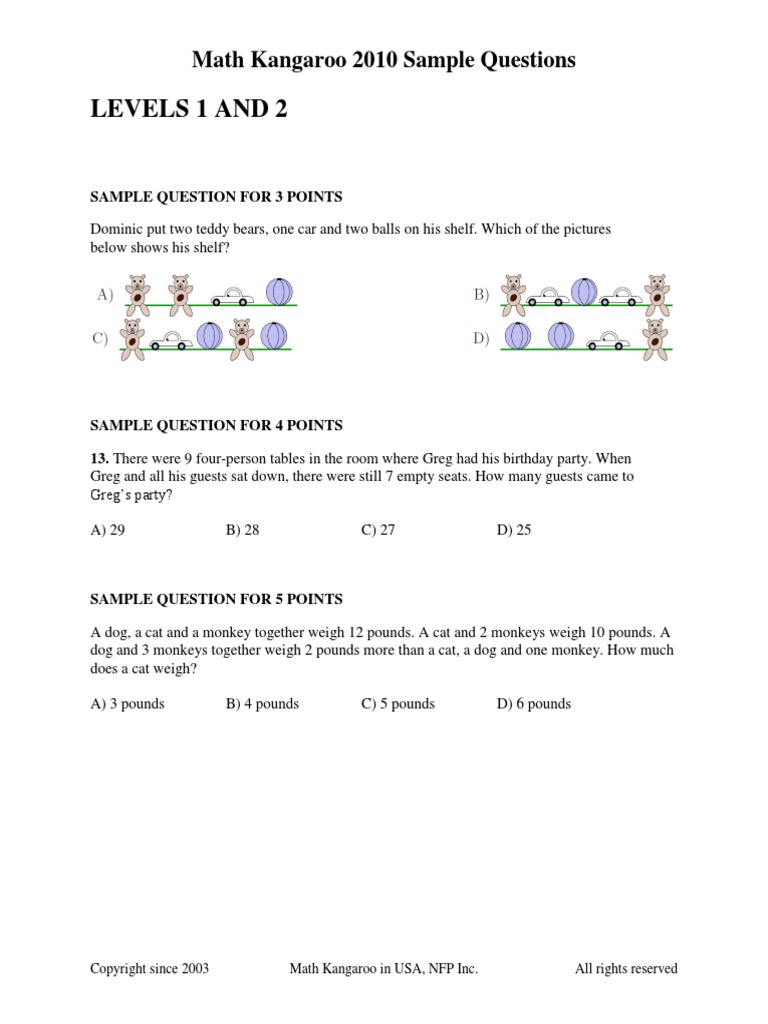 2010 MK Sample Questions NEW | PDF | Triangle | Mean