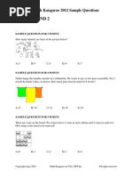 Math Kangaroo 2025 Sample Questions | PDF | Circle | Area