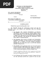 Sample Complaint For Unlawful Detainer | PDF | Civil Law (Common Law) | Lawsuit