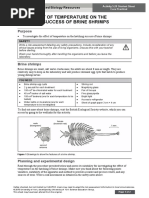 Brine Shrimp Lab Report | PDF | Experiment | Nature