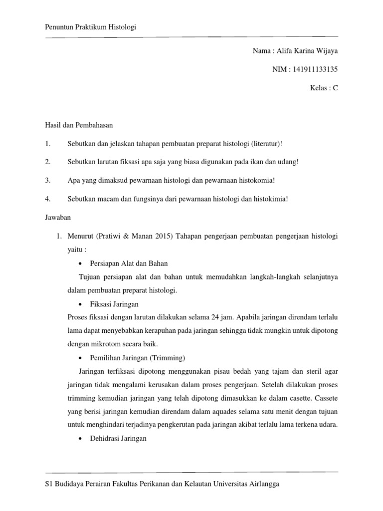 Pewarnaan Preparat | PDF | Sains & Matematika