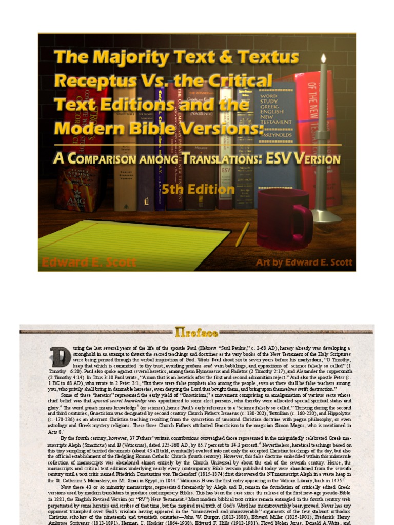 The Majority Text Textus Receptus Vs The Critical Text Editions and The ...