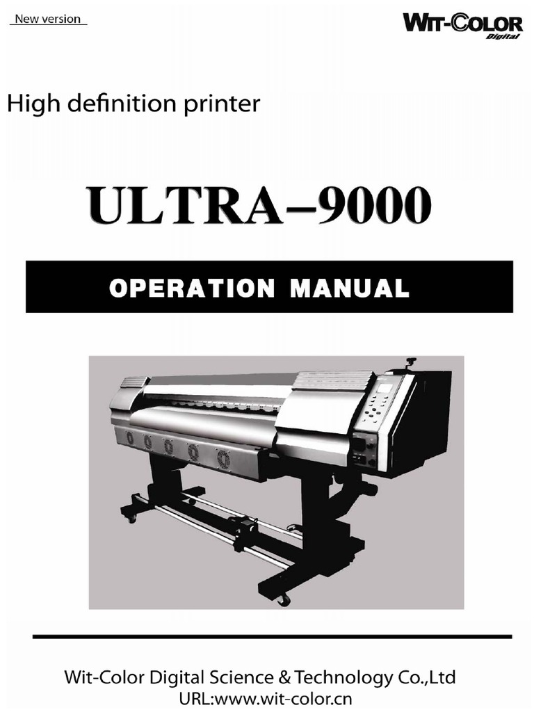 Ultra9000 User Manual en 110810-2 | PDF | Printer (Computing) | Manufactured Goods