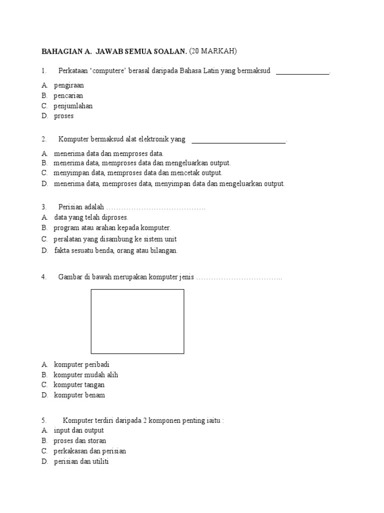 Ujian Diagnostik Tmk Tahun 6 Pdf