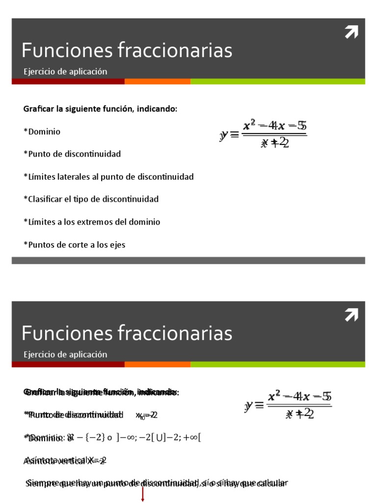 Funciones Fraccionarias Ejercicio 17 - e y D | PDF | Asíntota ...