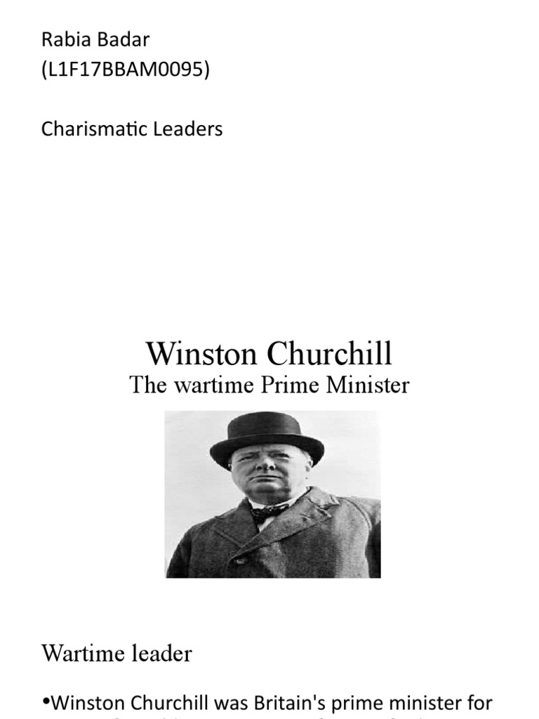 Rabia Badar (L1F17BBAM0095) Charismatic Leaders | PDF | Winston ...