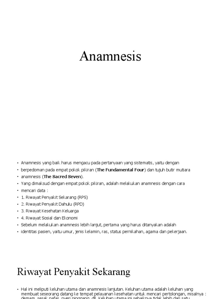 Anamnesis | PDF