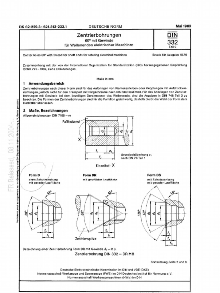 Din 332 | PDF