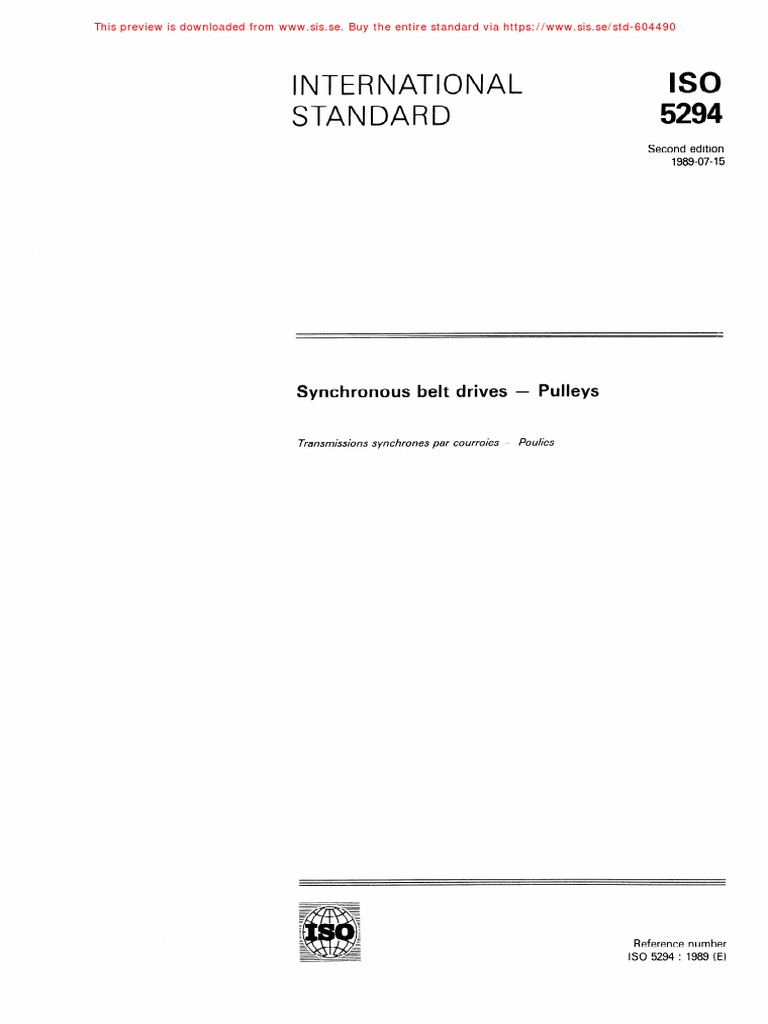 Iso 5294 1989 en FR PDF | PDF | International Organization For ...