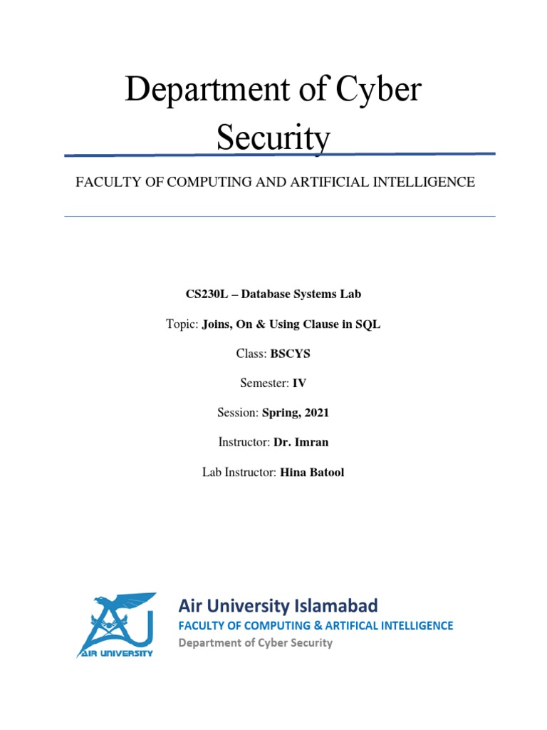 Lab 06 | PDF | Databases | Sql