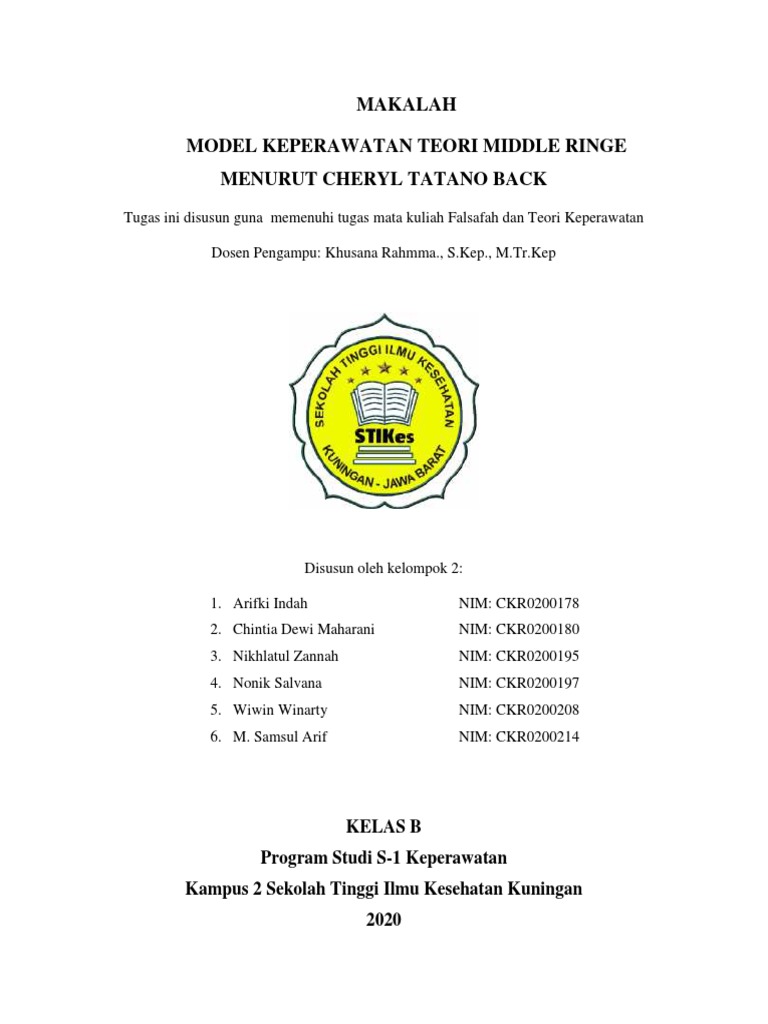 Teori Middle Range Keperawatan Back | PDF | Karier & Perkembangan ...