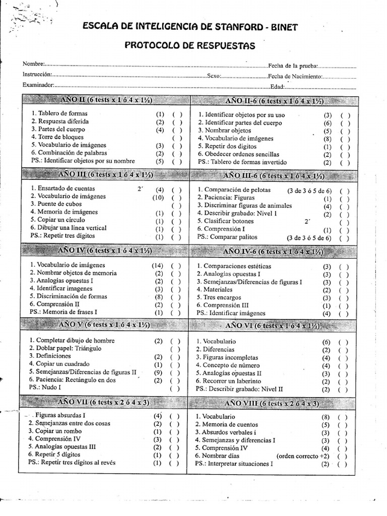 Stanford Binet | PDF