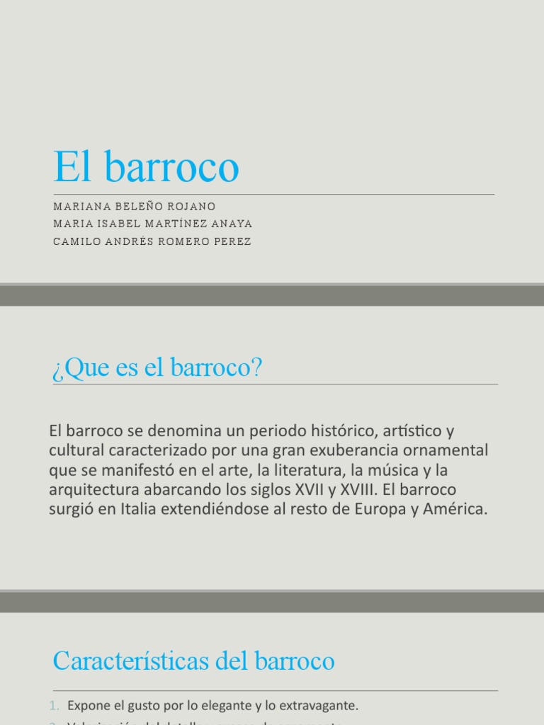 El Barroco 2 | PDF