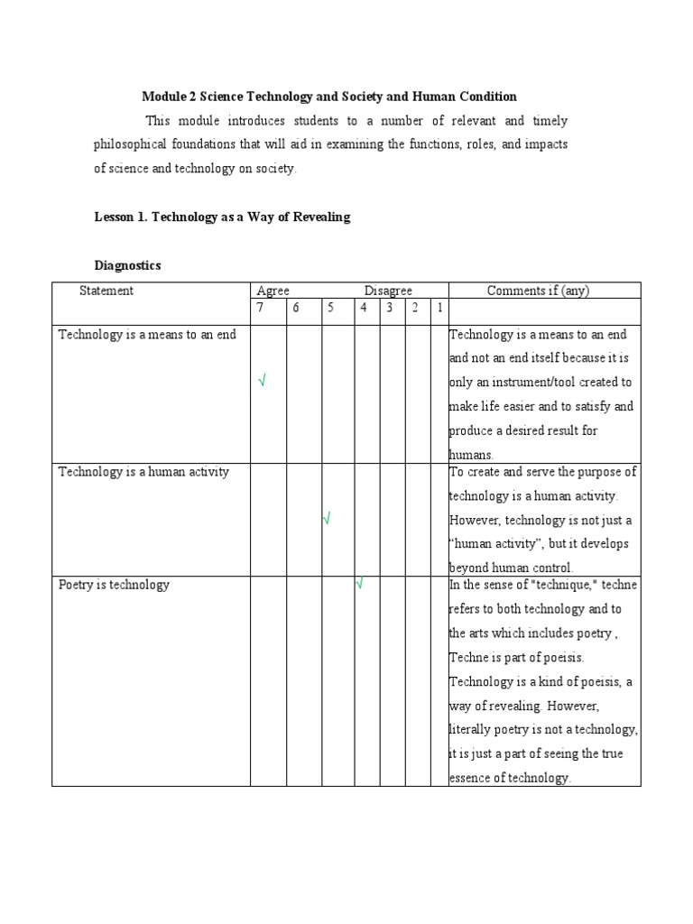 Module 2 Science Technology and Society and Human Condition | PDF ...