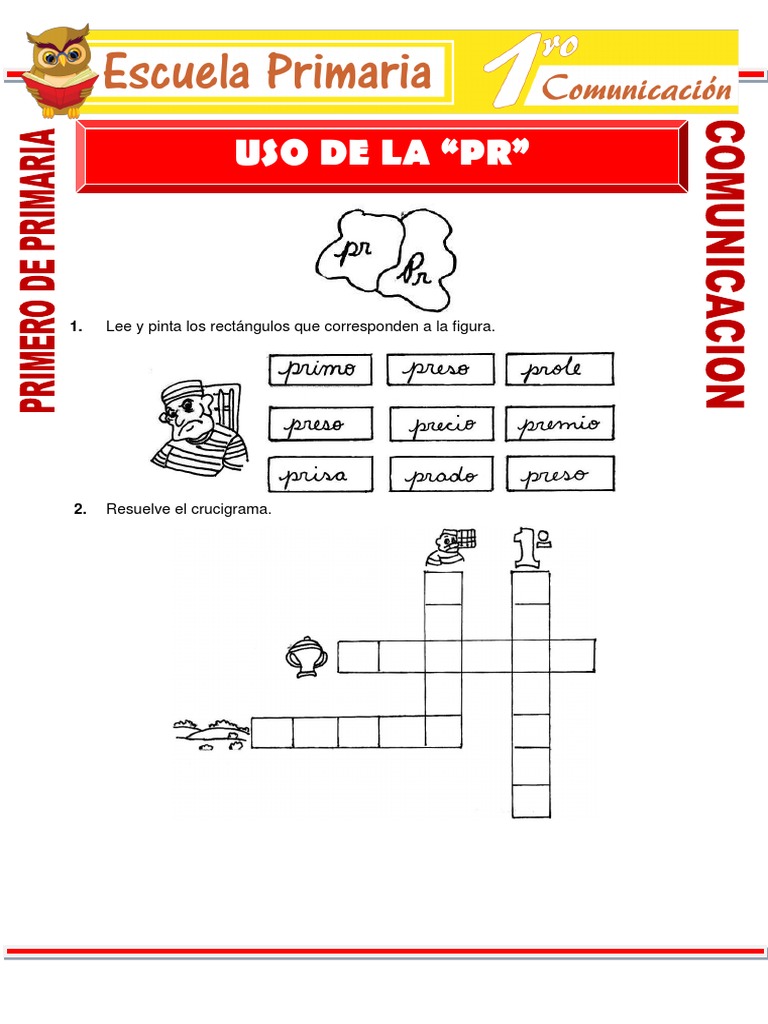 Uso de La PR para Primero de Primaria | PDF | Morfología | Lingüística