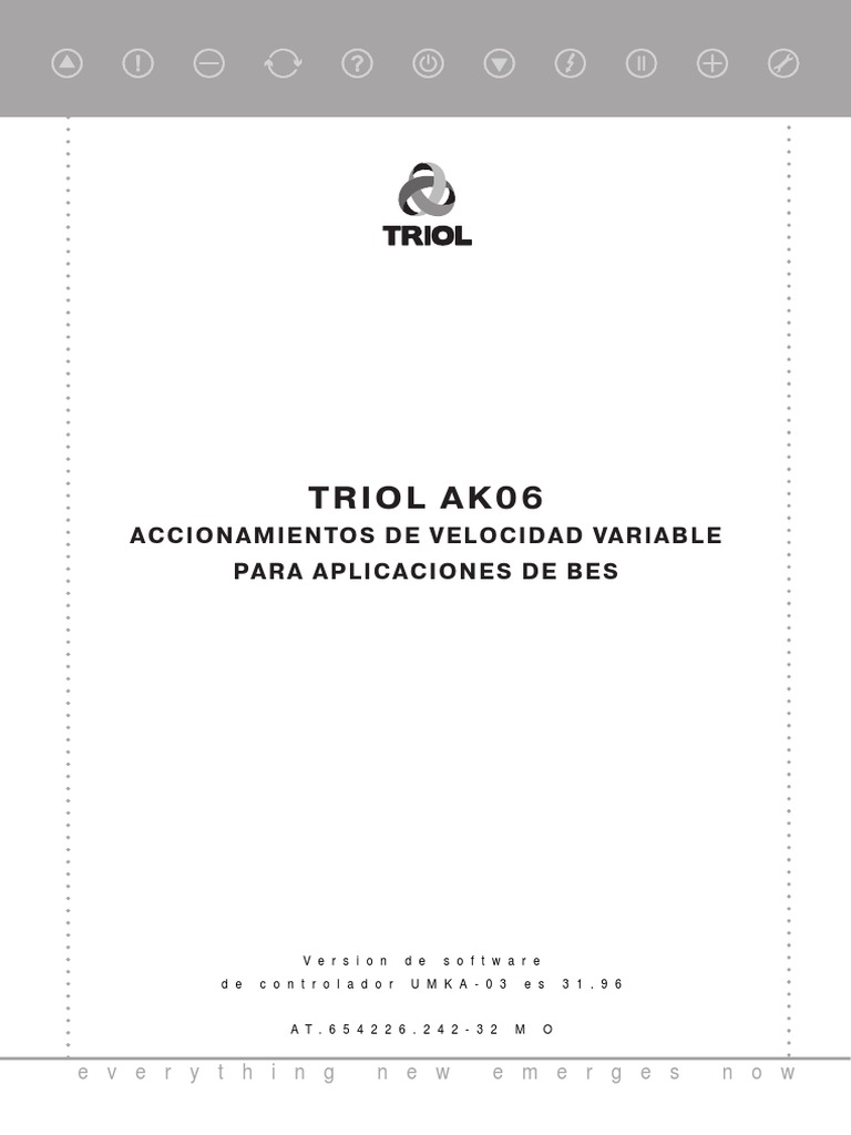 Triol Ak06 Accionamientos de Velocidad Variable para Aplicaciones de ...