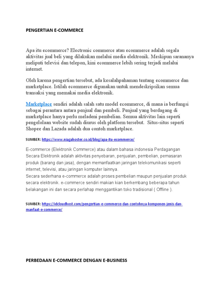 Tugas Kelompok E-Commerce | PDF