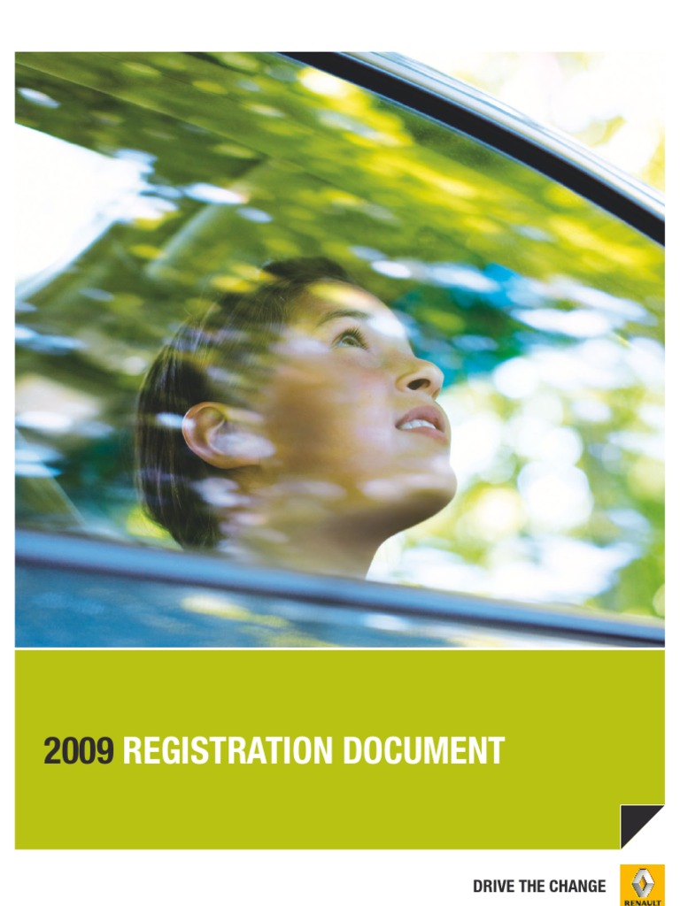 Renault Registration Document | PDF | Renault | Nissan