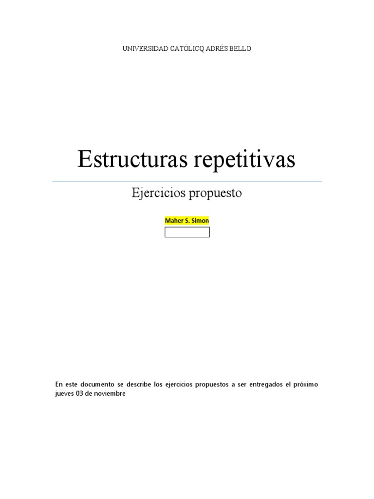 Ejercicios Acciones Iterativas | Descargar gratis PDF | Algoritmos ...