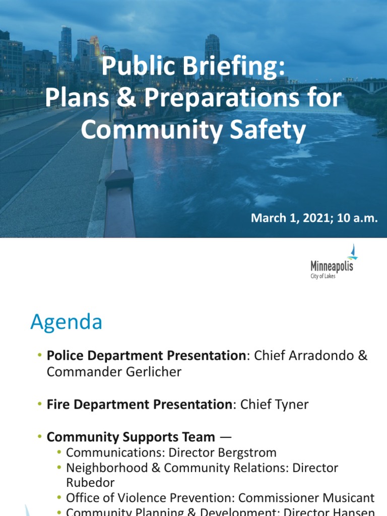 Public Safety Briefing Presentation | PDF | Police | Community