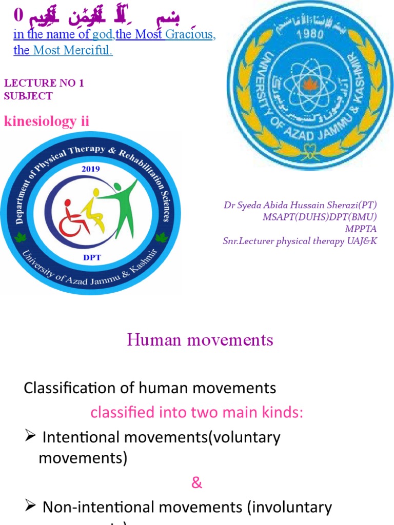 Lectur 1 Kinesiology 2 DPT-2 | PDF | Vein | Heart