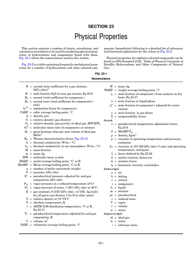 Tablas Gpsa | PDF | Gases | Density