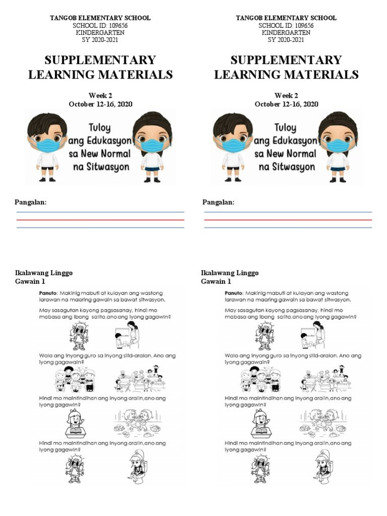 Kinder Quarter 1 Week 2 | PDF