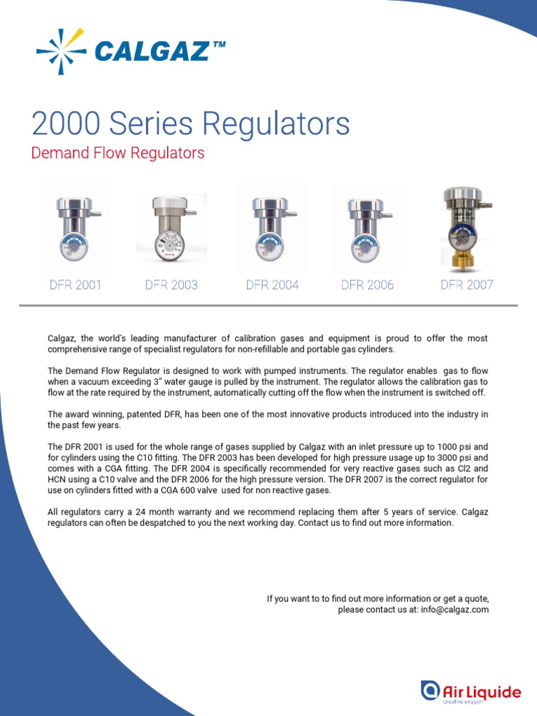 2000 Series Regulators | Download Free PDF | Gas Technologies | Gases