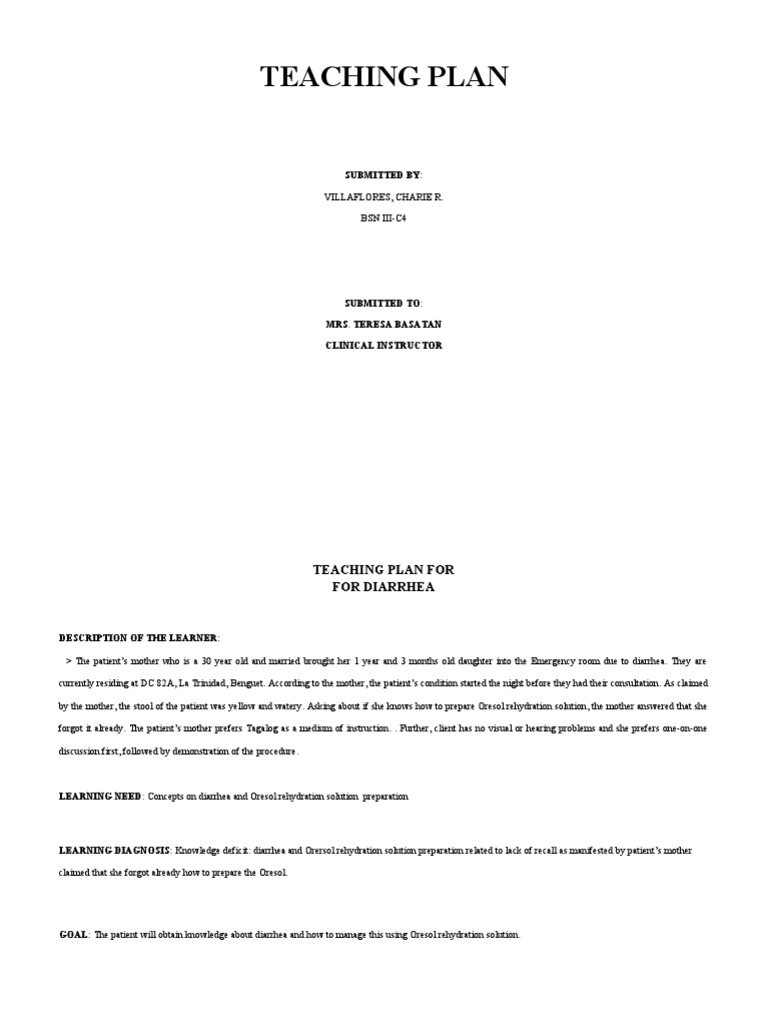 TP Diarrhea | PDF | Diarrhea | Learning