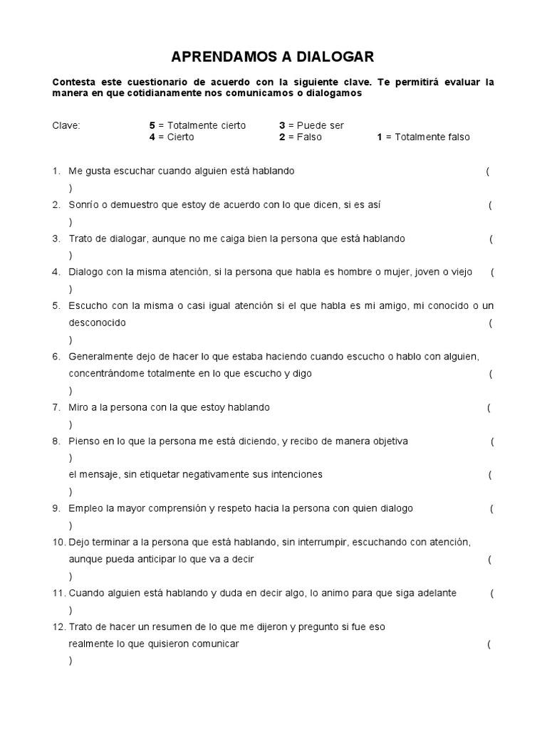 Aprender A Dialogar | PDF