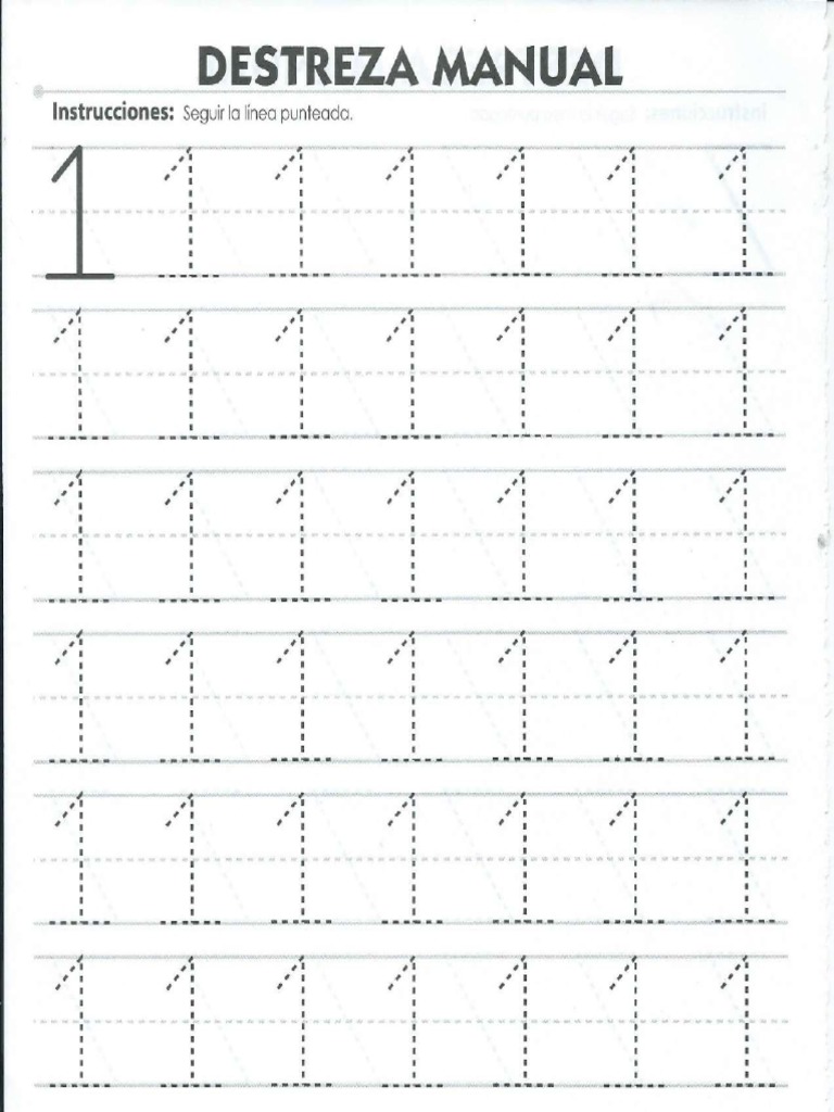 Ejercicios de Motricidad de Los Numeros | PDF