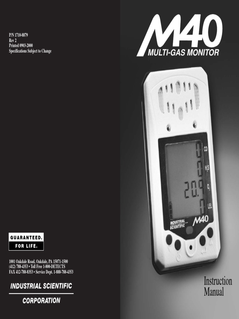 Industrial Scientific M40 User Manual | PDF | Calibration | Icon (Computing)