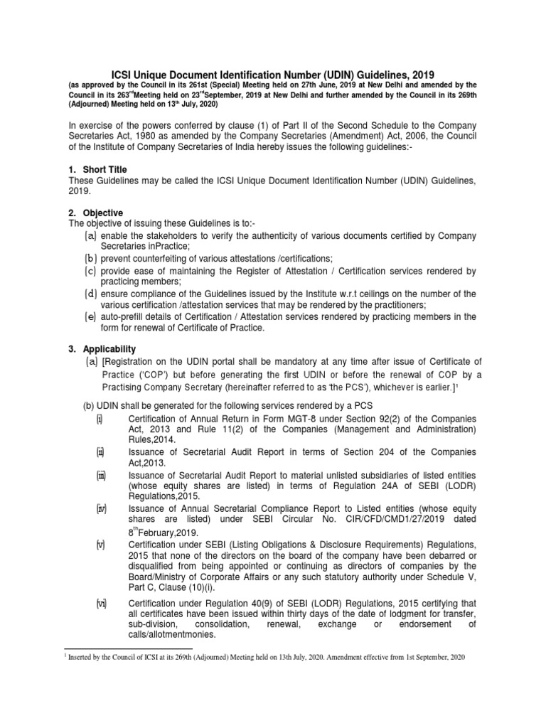 (A) (B) (C) (D) (E) : ICSI Unique Document Identification Number (UDIN) Guidelines, 2019 | PDF ...