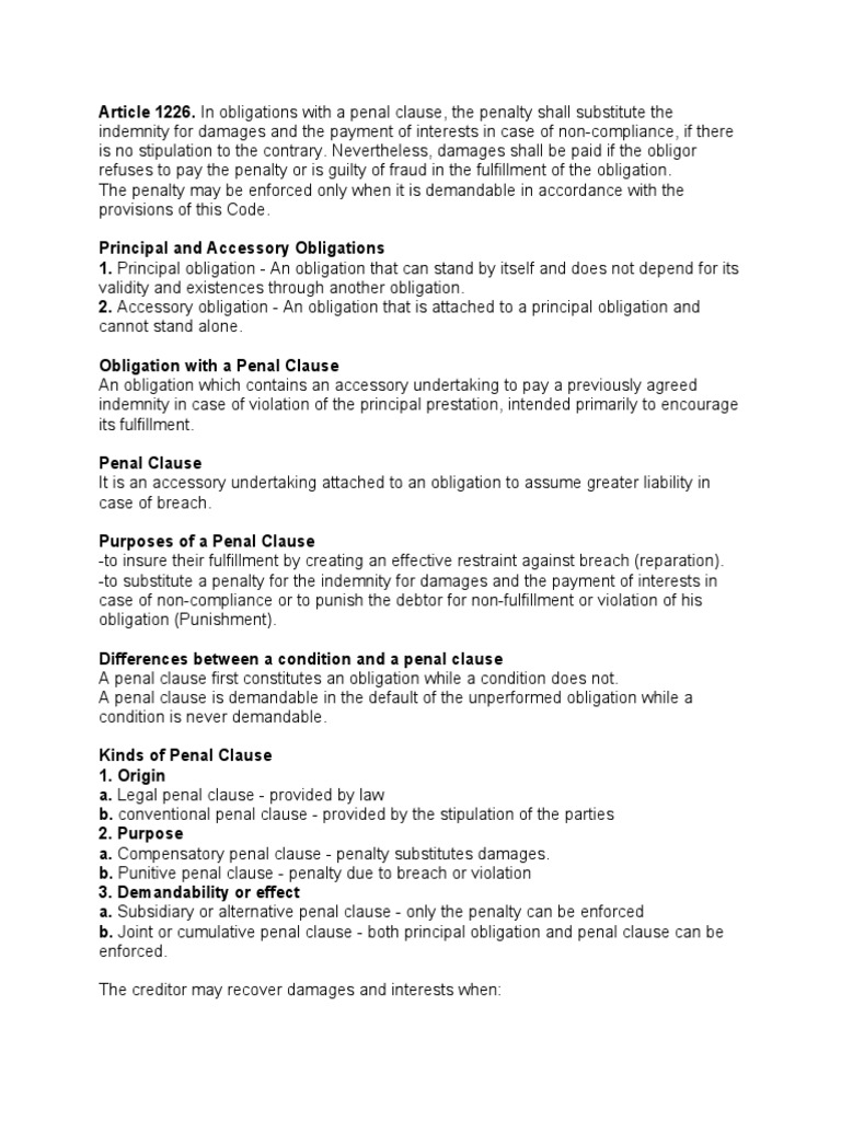 Article 1226 OBLICON | PDF | Indemnity | Computer Standards