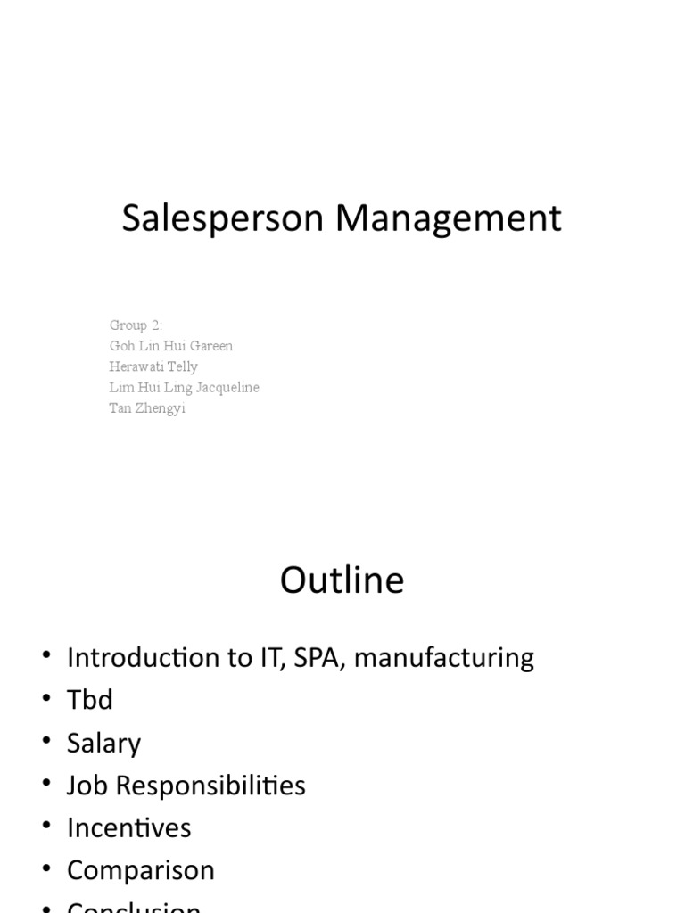Salesperson Management | PDF | Sales | Customer