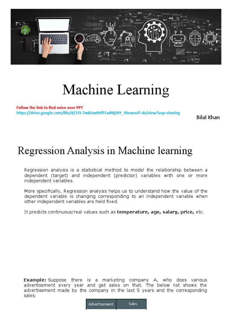 Machine Learning: Bilal Khan | PDF | Support Vector Machine | Regression Analysis