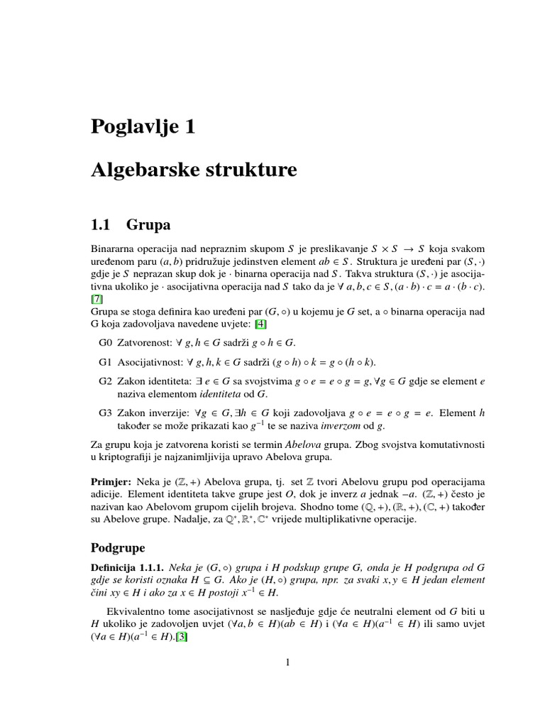 Algebarske Strukture I Teorija Brojeva | PDF