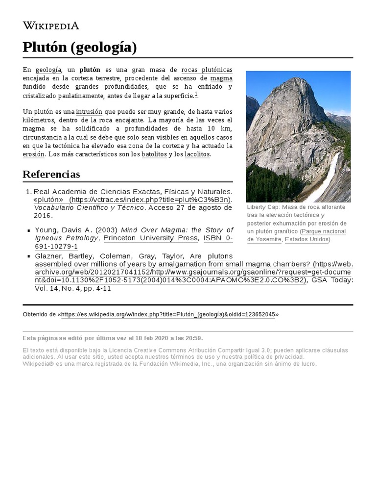 Plutón (Geología) | PDF | Ciencia y matemáticas