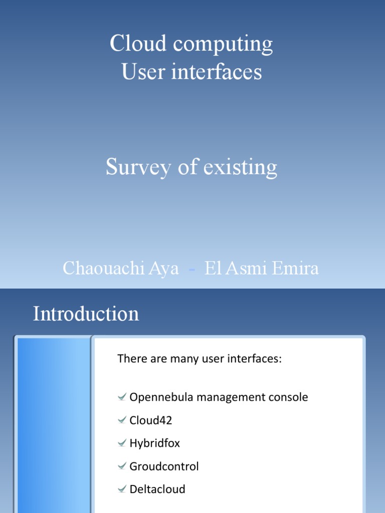 User Interfaces for Cloud Management | PDF | Cloud Computing | Digital ...