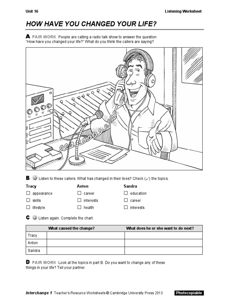 How Have You Changed Your Life?: Pair Work | PDF