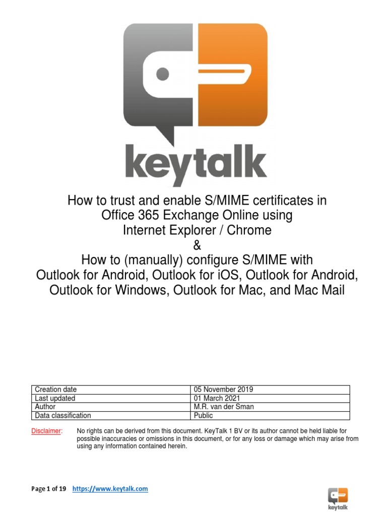 KeyTalk Anything You Ever Wanted To Know About SMIME Email Encryption DigitalSigning ...