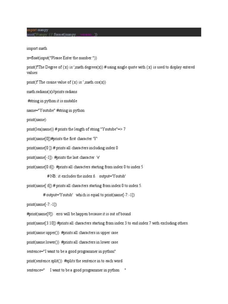 Python Note With Code | PDF | Boolean Data Type | Data Type