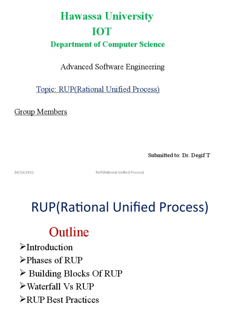 Hawassa University IOT: Department of Computer Science | PDF | Systems Science | Systems Engineering