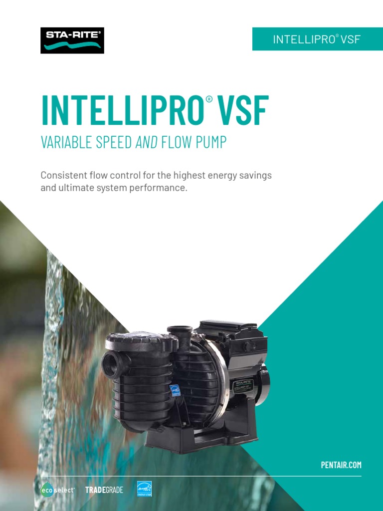 Intellipro VSF Pump Brochure English | PDF | Pump | Filtration