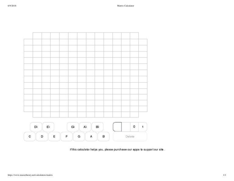 Blank Matrix To Fill Out