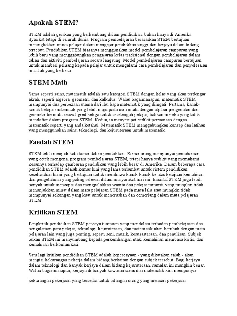 Apakah STEM | PDF