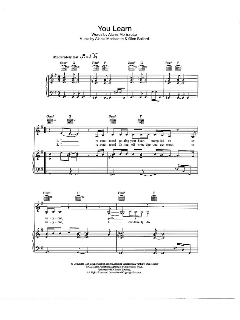 You Learn Sheet Music | PDF