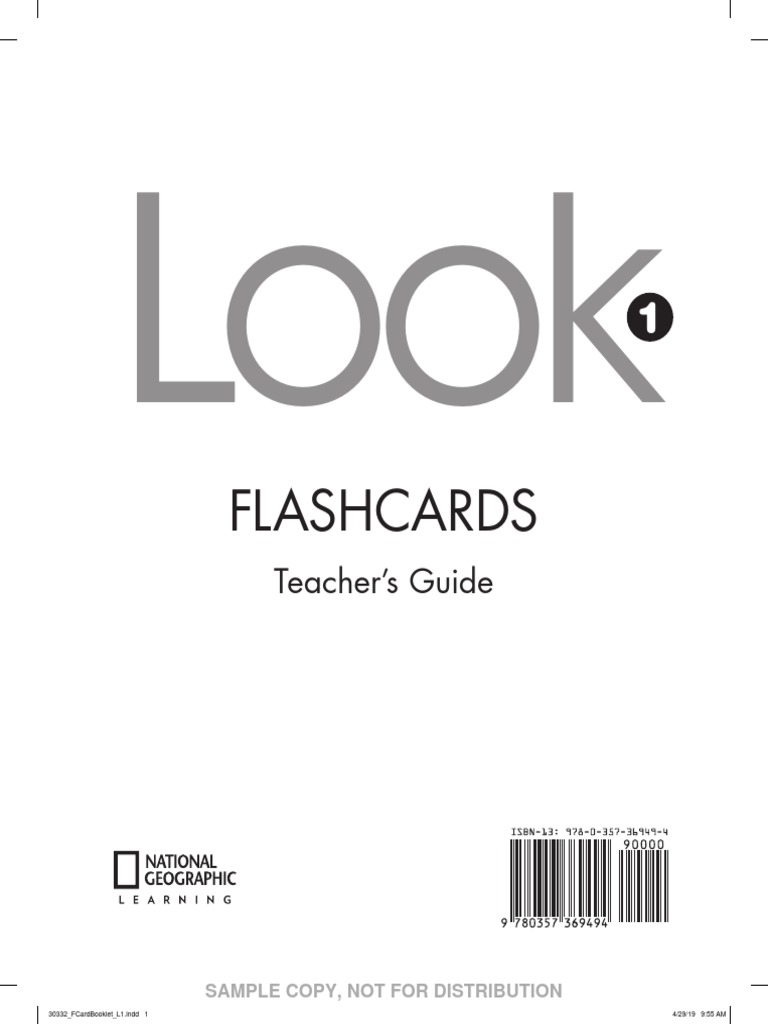 Look AmE L1 Flashcards Booklet | PDF | Phonics | Flashcard