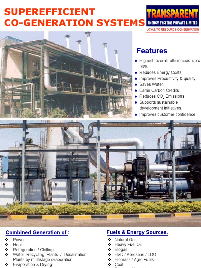 Cogen Literature | PDF | Cogeneration | Steam Engine