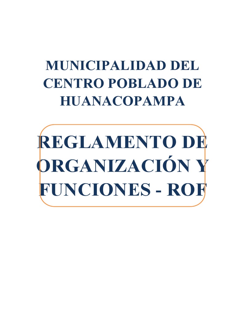 Modelo Rof | Descargar gratis PDF | Alcalde | Gobierno local